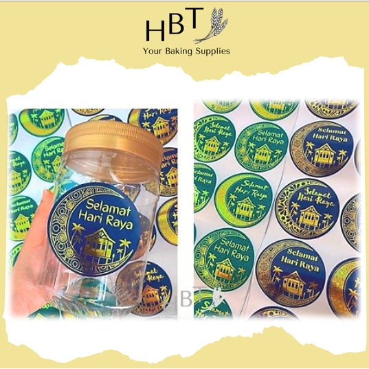 Sticker Raya /Hari Raya Sticker/ Sticker Bekas Kuih /Labels (100pcs ...