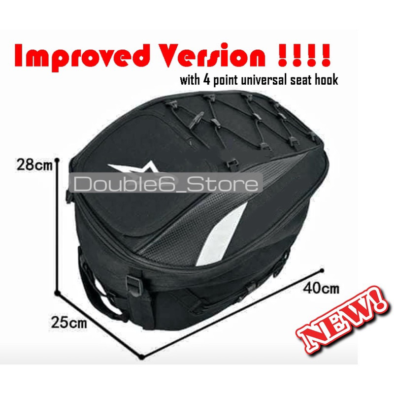 Seat Bag Rear Tail tailbag Universal Motorcycle Helmet bag Bagster TAIL ...