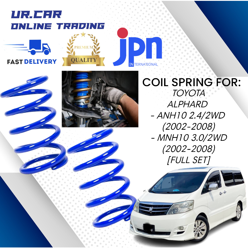 JPN COIL SPRING TOYOTA ALPHARD ANH10 2.4 / 2WD , MNH10 3.0 / 2WD (2002 ...