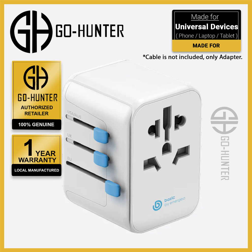 Energea GoPort Travel Adapter - 28W, 2 USB-A , 3 USB-C - Carry case ...