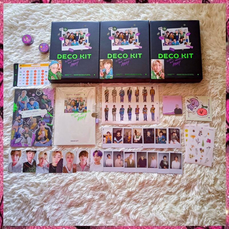BTS DECO KIT OFFICIAL LOOSE SEOKJIN SUGA JHOPE RM JIMIN V TAEHYUNG ...