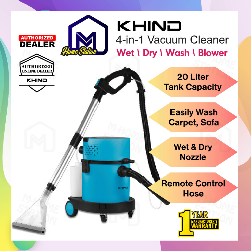 Khind 4 in 1 Vacuum Cleaner Wet Dry Wash Blow VC3668 Blower / Pembersih ...