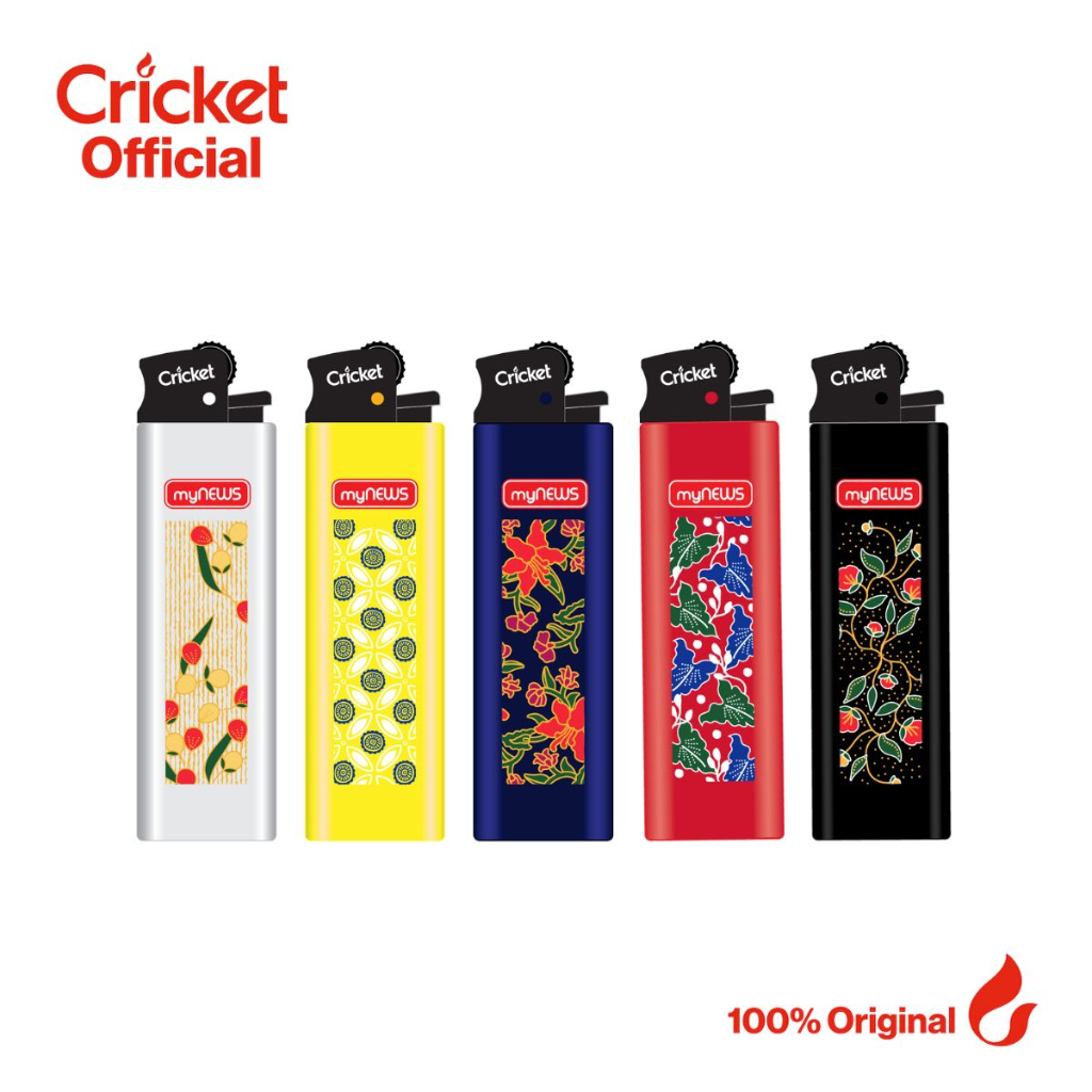 Cricket Lighters MyNews Batik Series (5 Pcs) | Shopee Malaysia