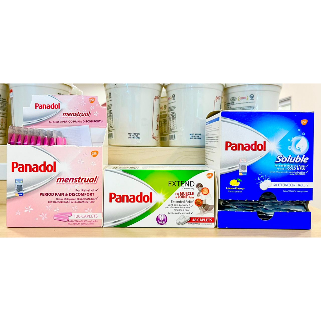 ( Panadol ) 1)PANADOL MENSTRUAL 2)PANADOL EXTEND 3)PANADOL SOLUBLE ...