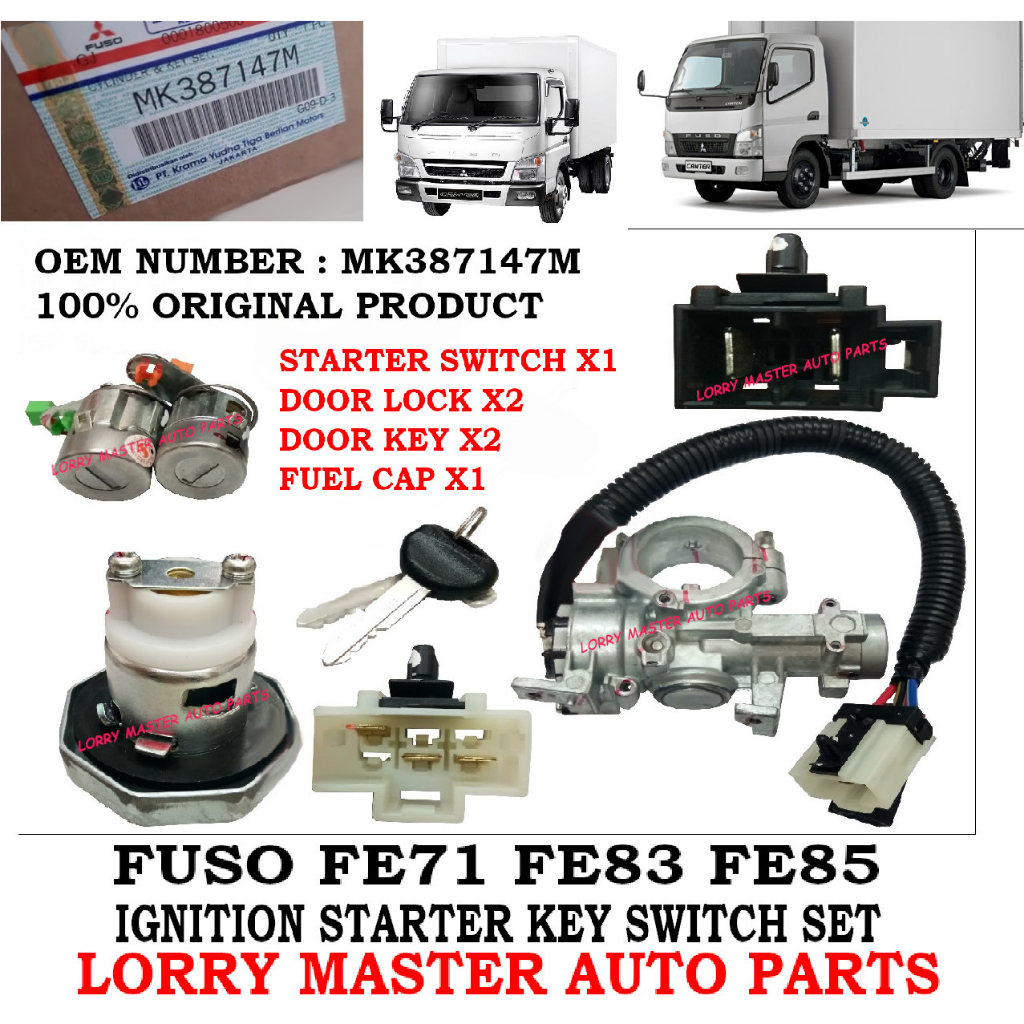 J02S06 IGNITION SWITCH FULL SET FUSO FE71 FE83 FE85 STARTER KET SWITCH ...