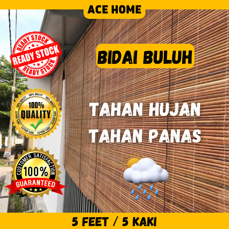 5kaki/5feet Bidai Buluh Outdoor Bamboo Blind Outdoor Bidai Kayu Outdoor ...
