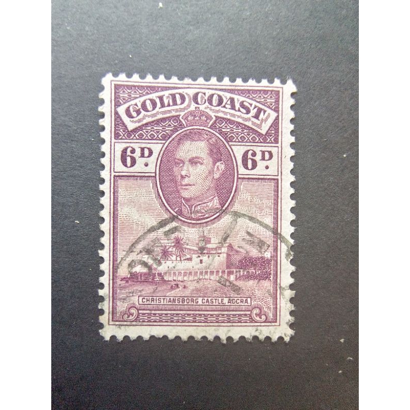 GC12 very old and rare Gold Coast King Edward VI 6d stamps used 1v ...