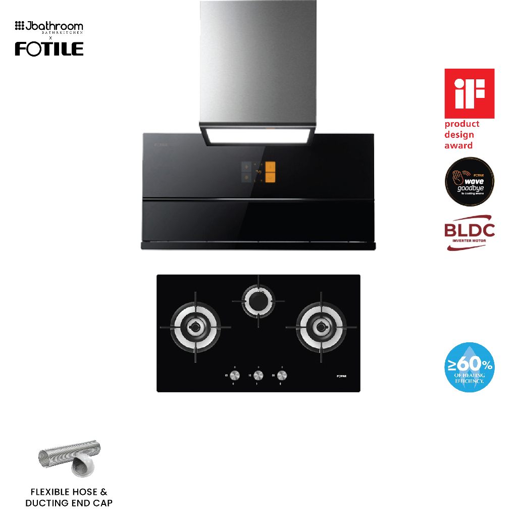 FOTILE X-Series AMG9007-i chimney hood + FOTILE GHG78312 Super Flame ...