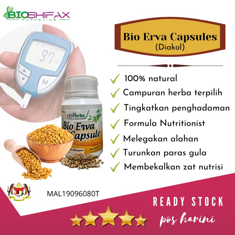 Kapsul Bio-Erva Bioshifax / MS Herbs | Herba Halba + 5 Ramuan ...