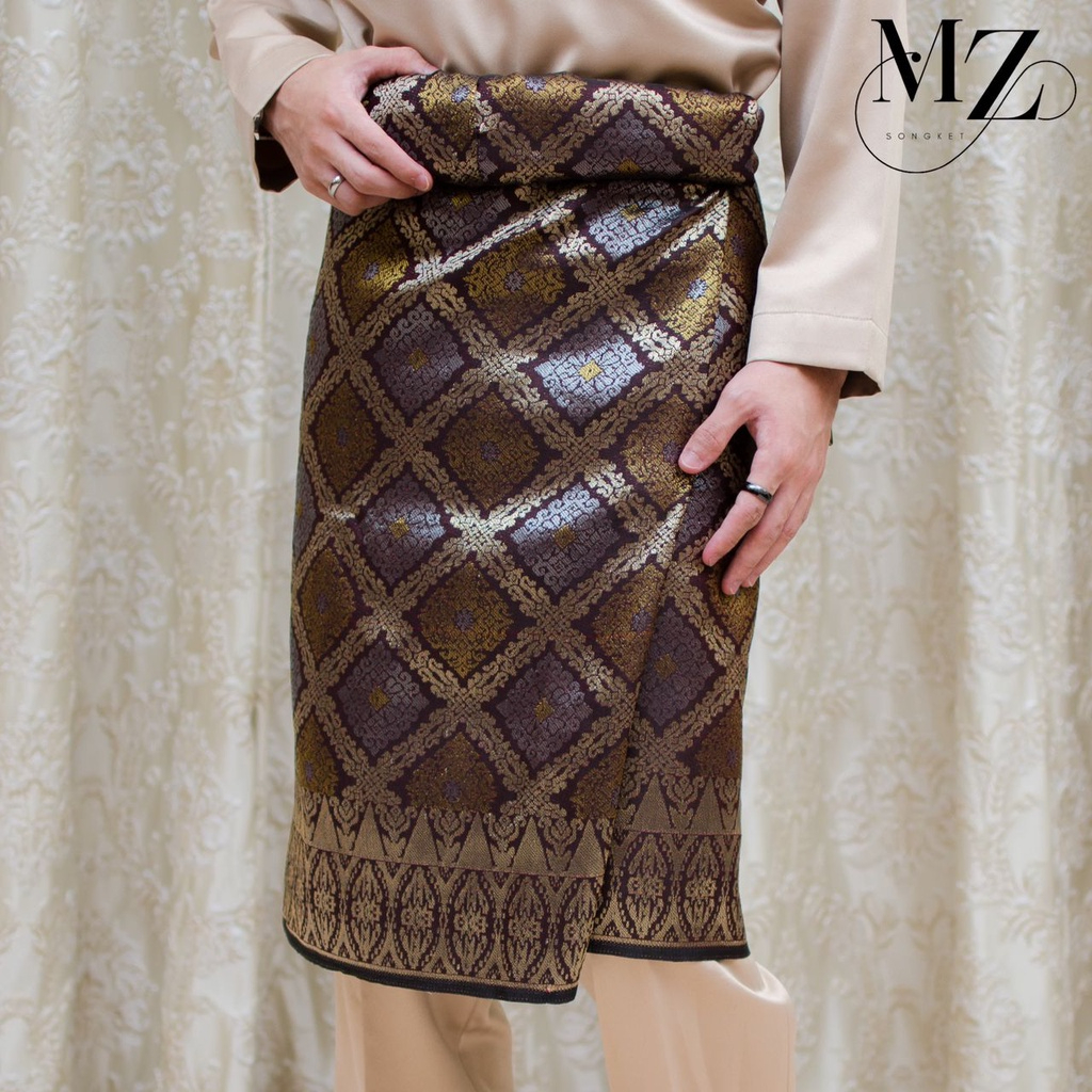 SAMPIN SONGKET|Sampin Nikah|Sampin Dato Majestic Tenun Asli Siap Jahit ...