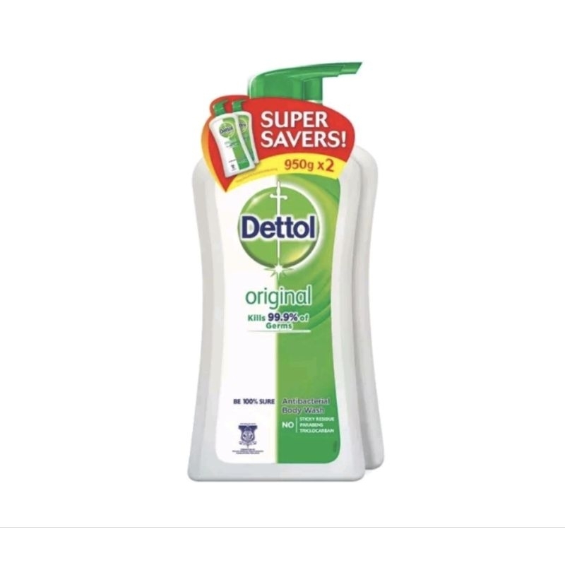 Dettol Shower Gel 950ml Pack Of 2 Original Dettol Body Wash 950ml