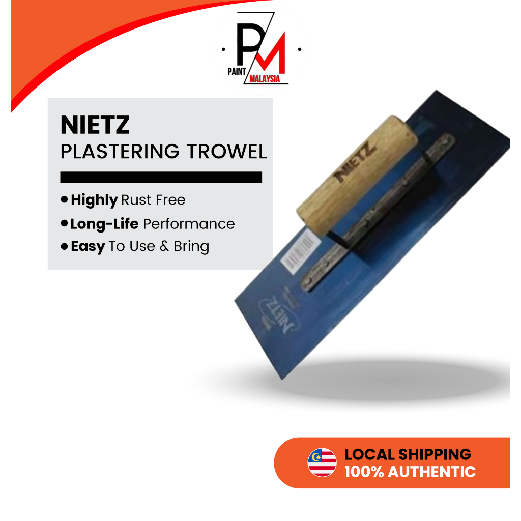 NIETZ Plastering Trowel 4 1/2 X 1.0MM Rectangular Finishing Trowel ...