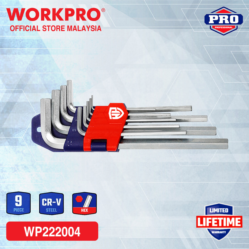 WORKPRO Hex Key Set Metric (9 Pcs) | Shopee Malaysia