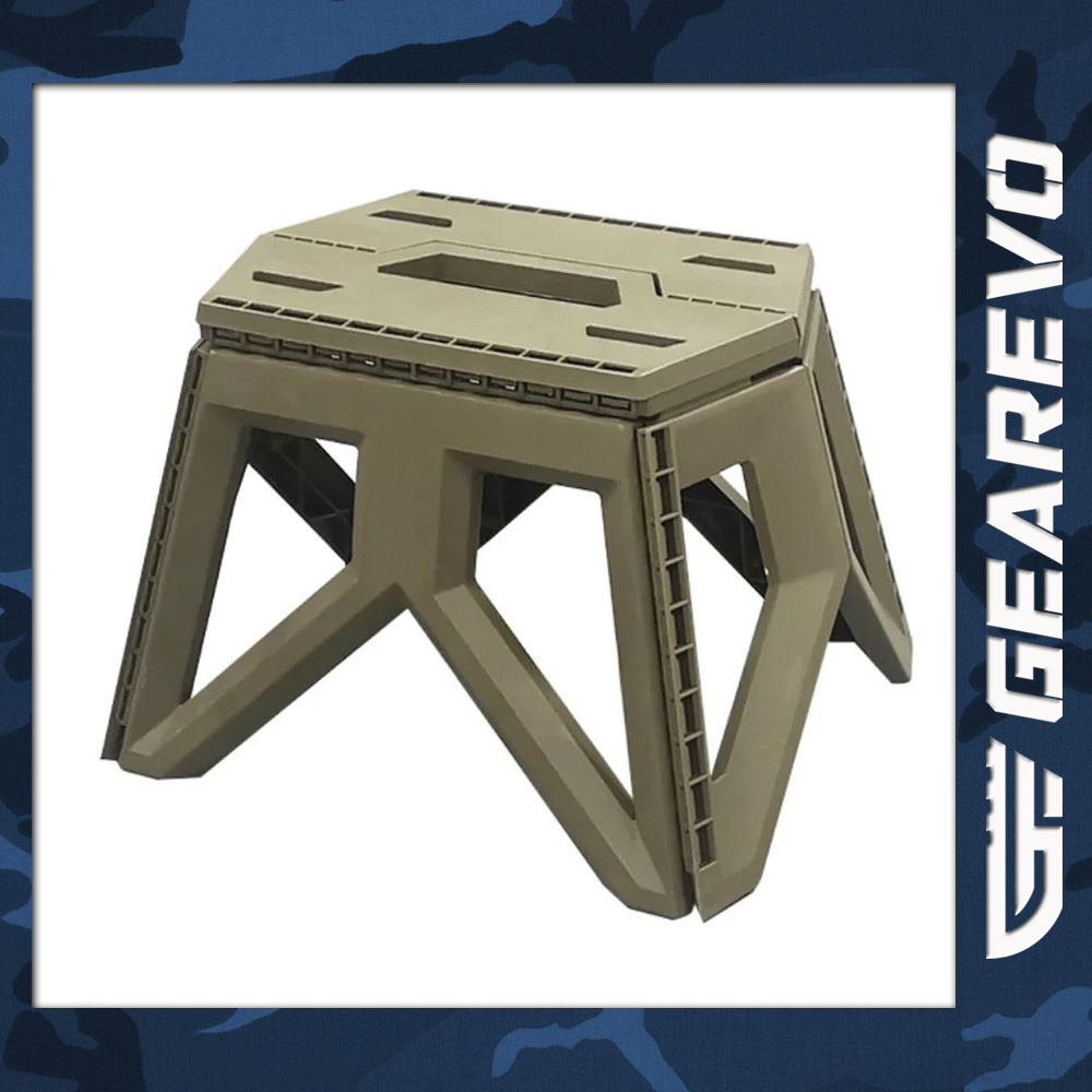(New!) Kuro Outdoor Camping PP Plastic Folding Stool-(Small) (Army ...