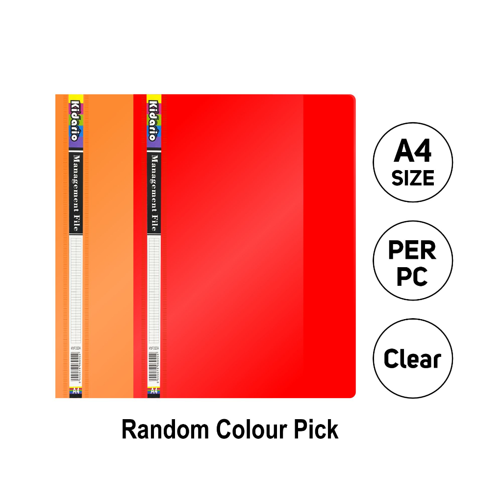 Kidario A4 Paper Fastener PP Management File KMF 320-A / Fail / A4 ...