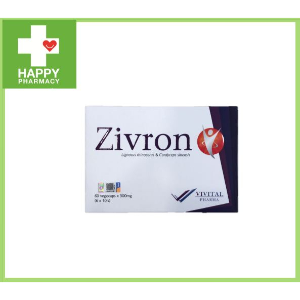 Zivron 300mg (60 Vegecaps) - Tiger Milk Mushroom and Cordyceps Sinesis ...