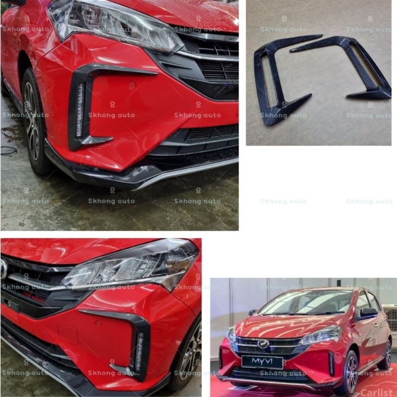 perodua myvi gen3 mg3 2020-2025 car front bumper canard garnish ...