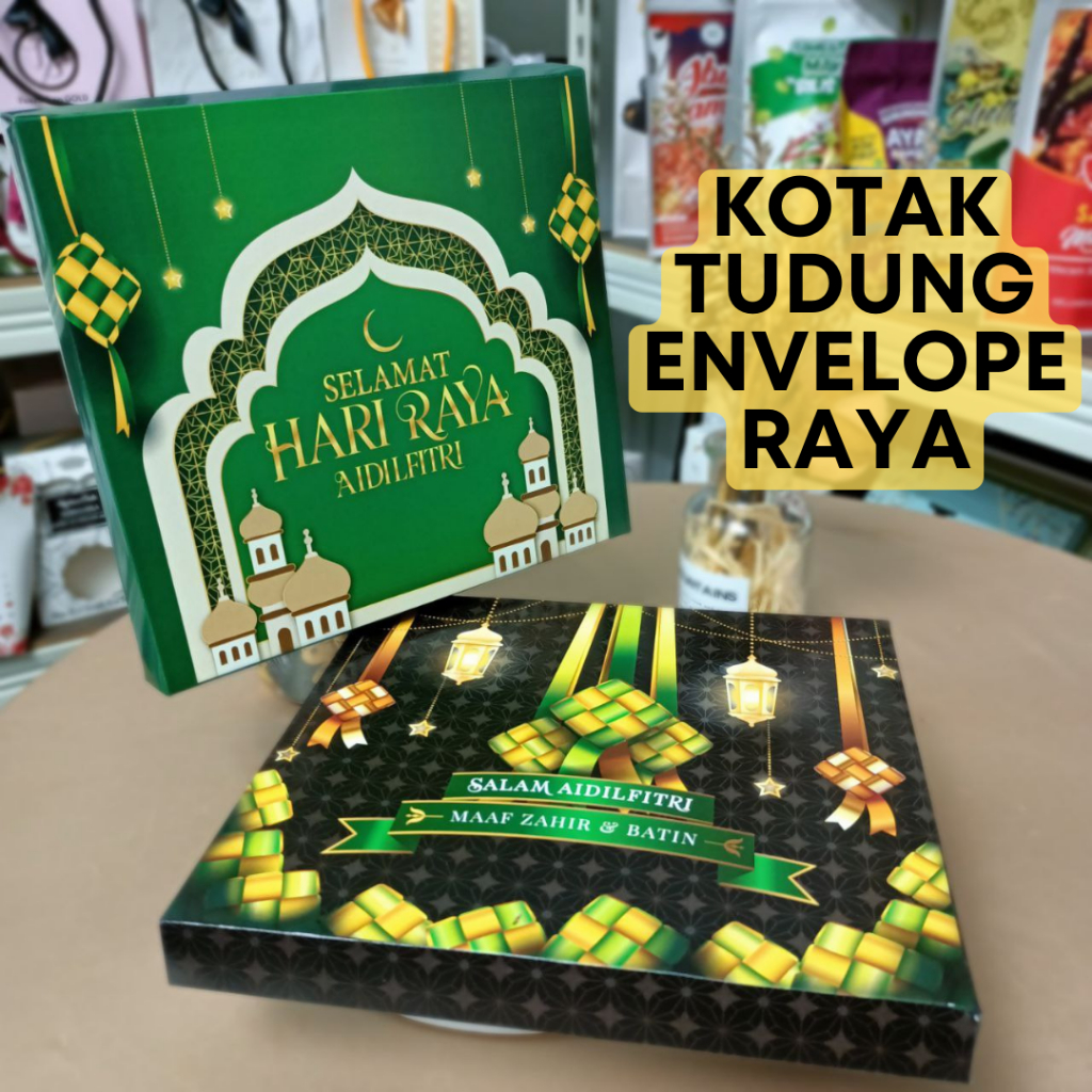 [READYSTOCK] 10PCS KOTAK TUDUNG ENVELOPE RAYA / KOTAK KUIH RAYA / GIFTBOX RAYA / KOTAK RAYA ...