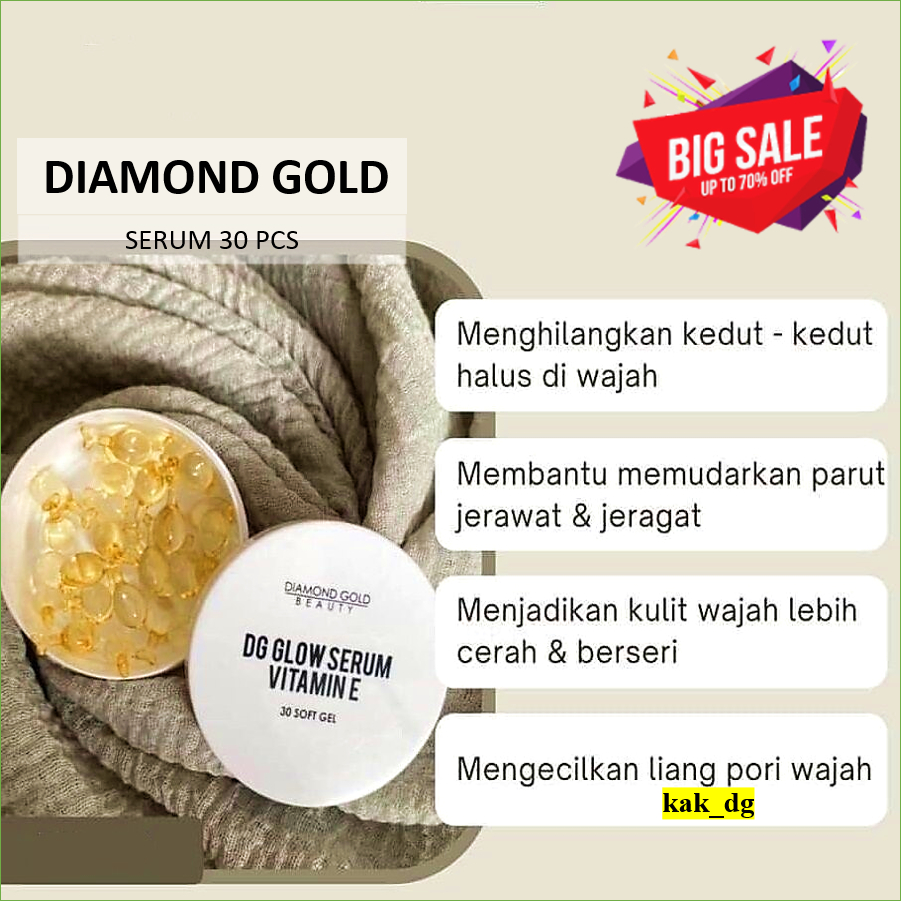 DIAMOND GOLD ADVANCE !!! DG BEAUTY CARE - SERUM VIT E 30 PCS | Shopee ...