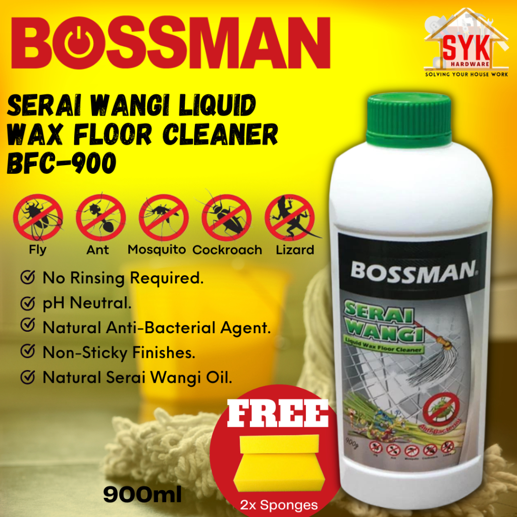 SYK Bossman BFC-900 900g Serai Wangi Liquid Wax Floor Cleaner Home ...