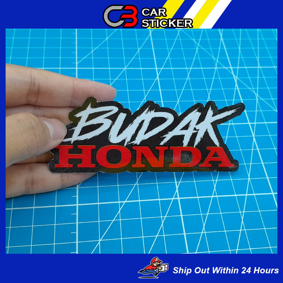 BUDAK HONDA WHITE AND RED STICKER MOTOR / M059 | Shopee Malaysia