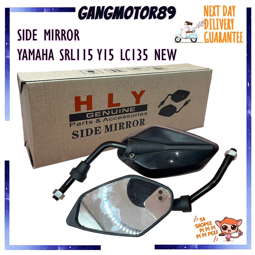 SIDE MIRROR YAMAHA SRL115 Y15 LC135 NEW 100% ORIGINAL HLY | Shopee Malaysia