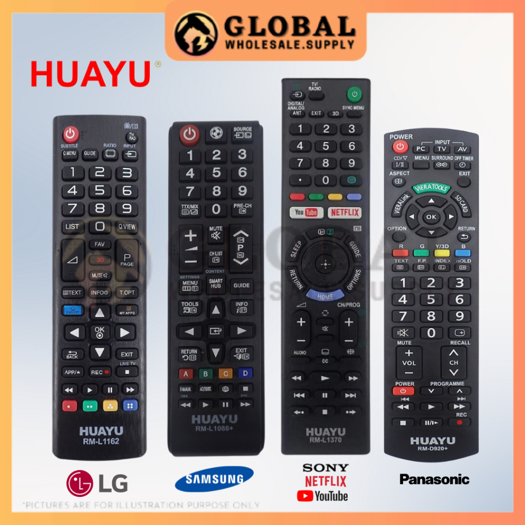 [READY STOCK] Original HUAYU UNIVERSAL LED LCD Remote Control Unit Kawalan Jauh Univesal Remote ...