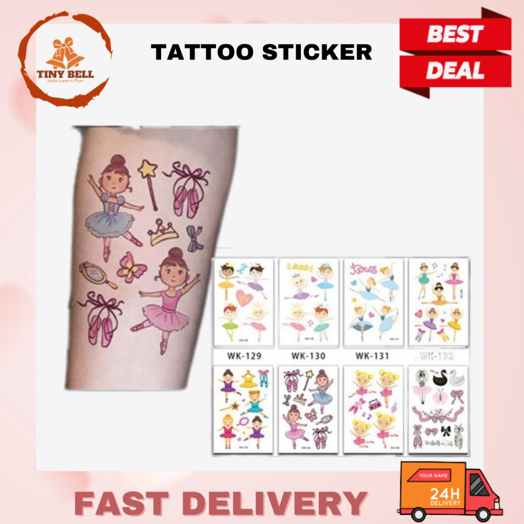 (Raedy stock in Malaysia) New Fake Tattoo Stickers / Temporary Cartoon ...