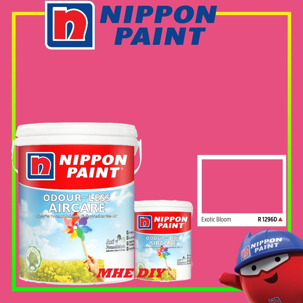 NIPPON PAINT 1L R 1296 D EXOTIC BLOOM Interior Smooth Sheen / Matt Finish Paint Cat Dinding ...