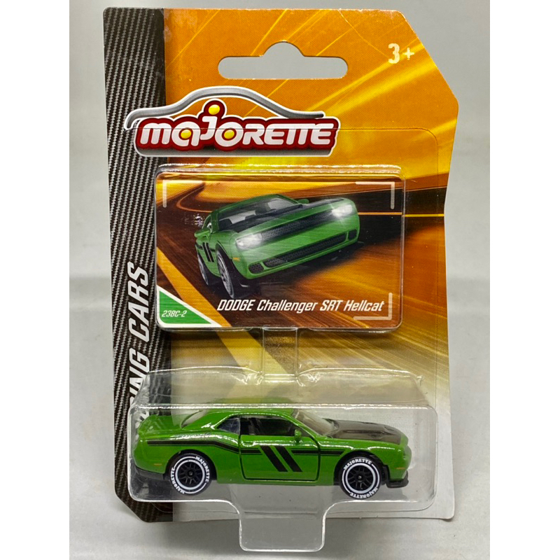 Majorette DODGE CHALLENGER SRT HELLCAT Green Racing 1/64 Diecast Car ...