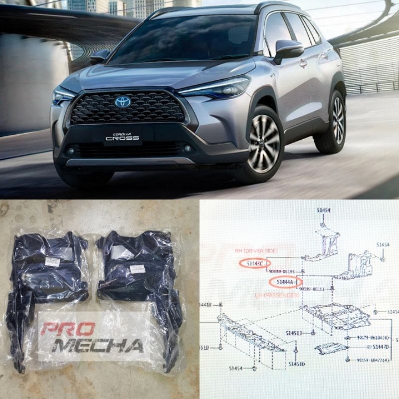 ORIGINAL TOYOTA COROLLA CROSS ENGINE UNDER COVER SIDE RIGHT / LEFT ...