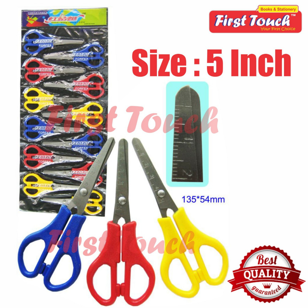 Student Scissor Gunting Stainles Steel Scissor 4" / 5" / 6" / 6.5'' / 7 ...