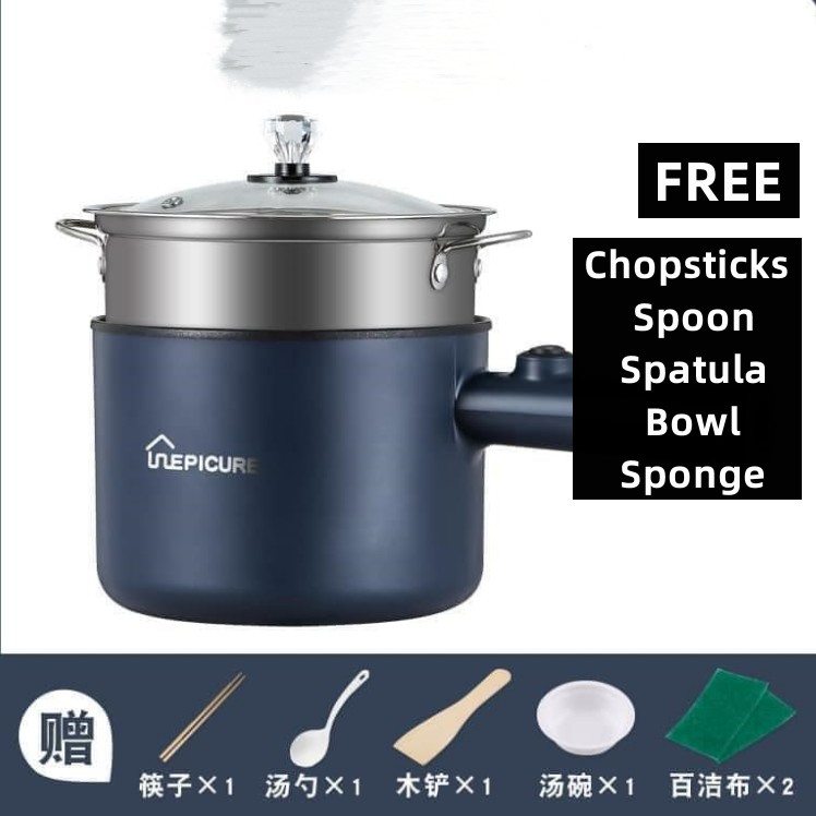 DOUBLE LAYER Non Stick Electric Cooker Pot with Handle Periuk Elektrik ...