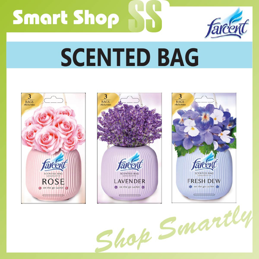 Farcent Scented Bag Rose Lavender Fresh Dew Beg Pewangi Almari | Shopee ...