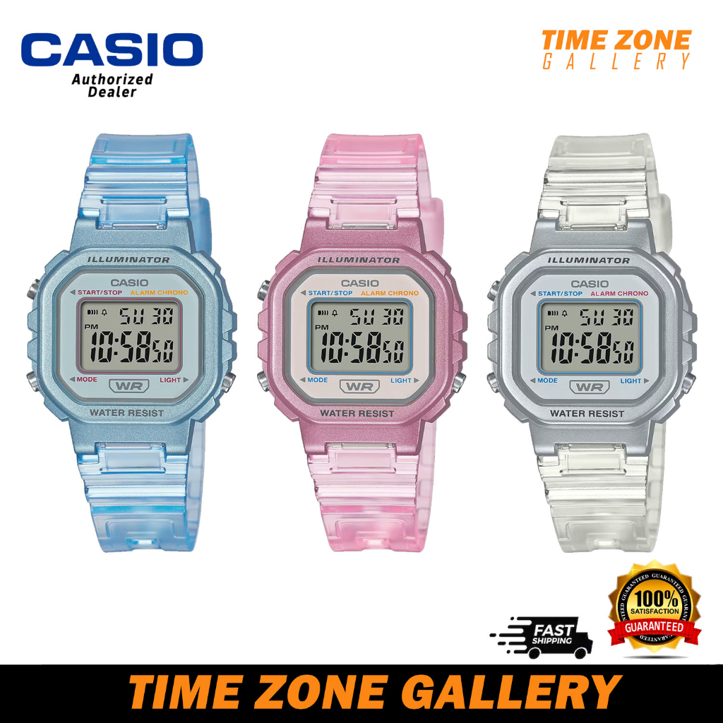 Casio General Digital Translucent Resin Band Kids Watch LA-20WHS-2ADF / LA-20WHS-4ADF / LA-20WHS ...