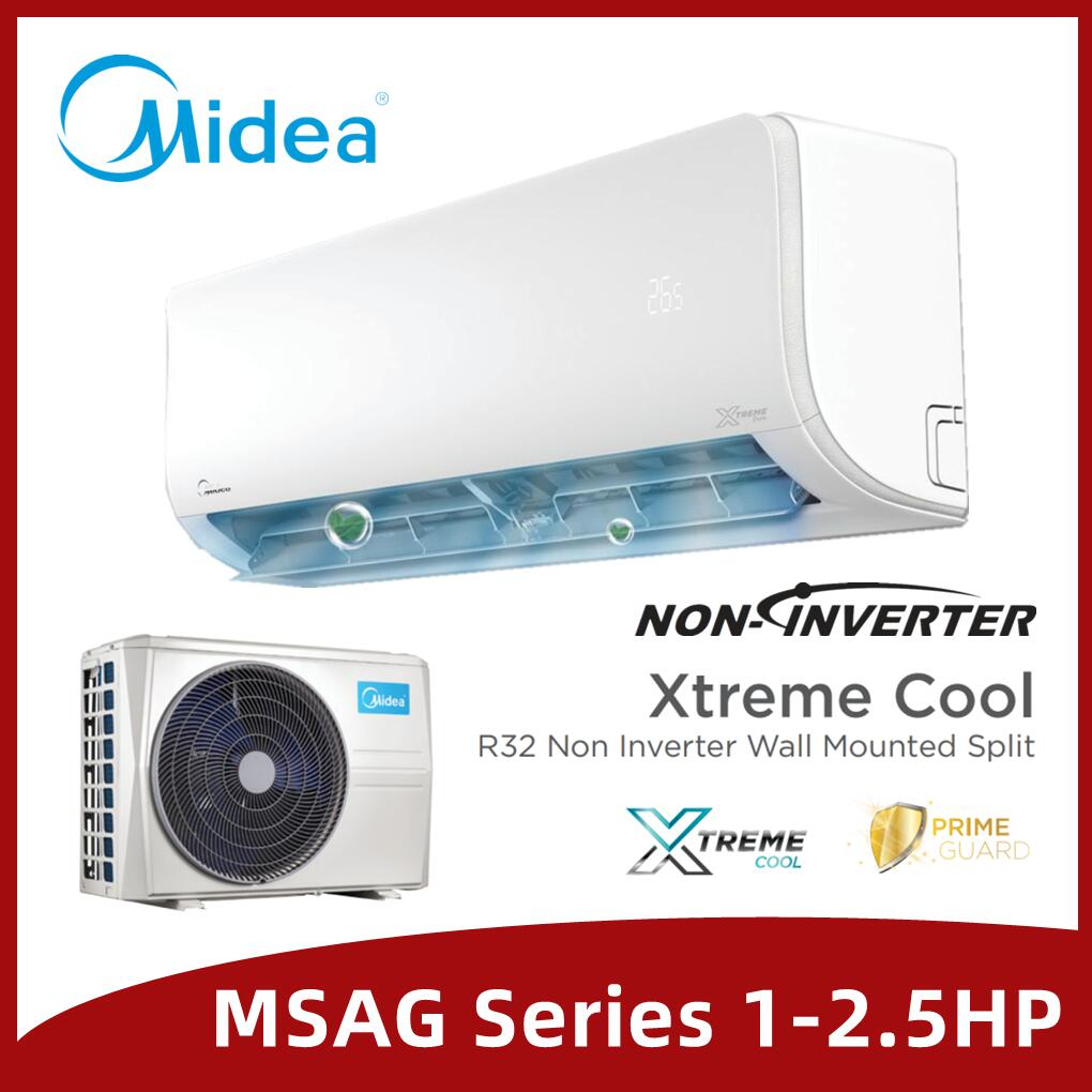 Midea R32 Non Inverter 1-2.5HP Air Conditioner MSAG-10CRN8 MSAG-13CRN8 ...