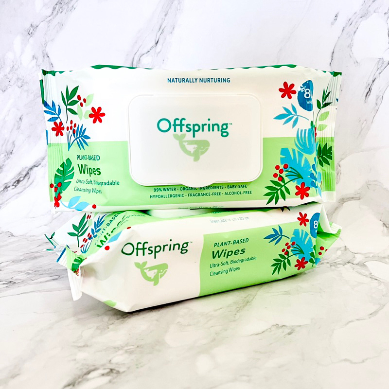 Offspring Baby Wipes 🐳(80 sheets / 20 sheets / 10 sheets per pack ...
