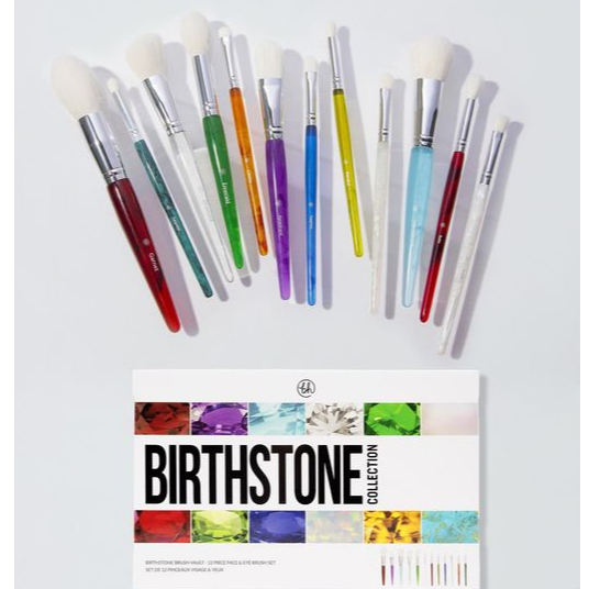 Bh cosmetics Birthstone Brush Vault - 12 Piece Face & Eye Brush Set ...