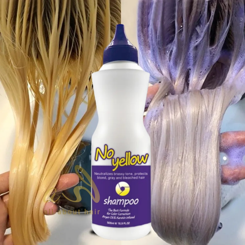 No Yellow Shampoo 500ml Anti Brassy Silver Shampoo Purple Violet ...