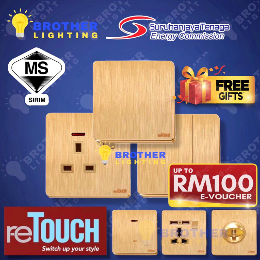 [SIRIM] Retouch Ultra Rimless Switch Socket and Wall Switches Slim ...