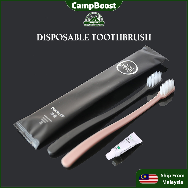 CampBoost Disposable Toothbrush Set With Toothpaste Disposable Shaver ...