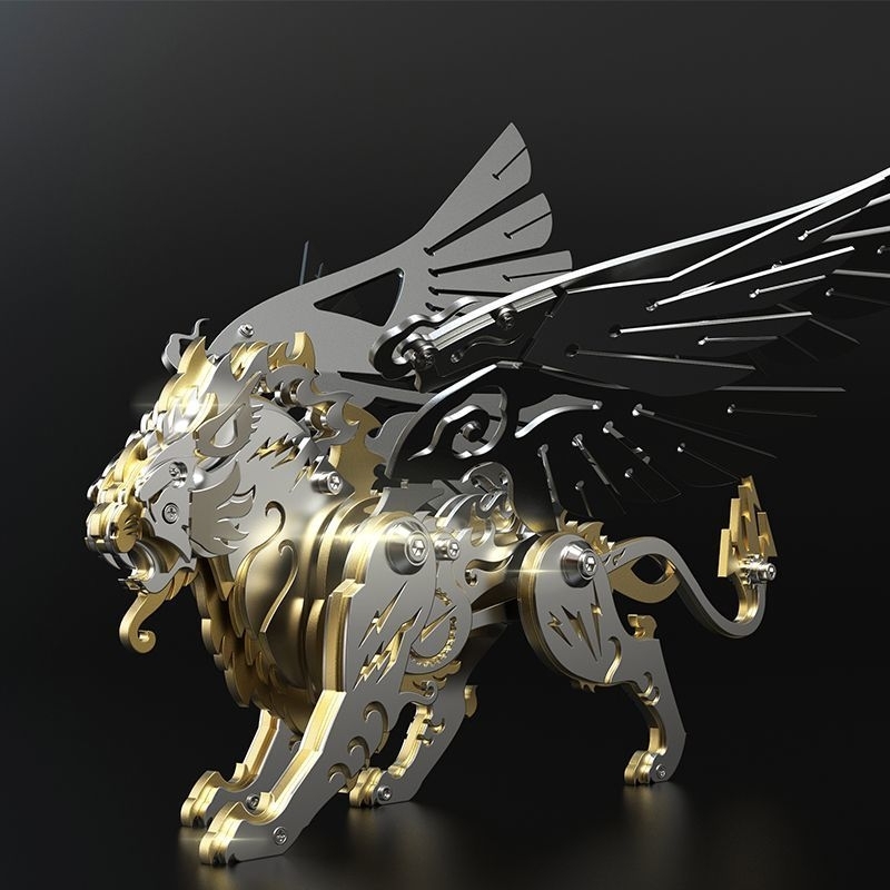 Metal building block precision mechanical assembly toy boy 3D three ...