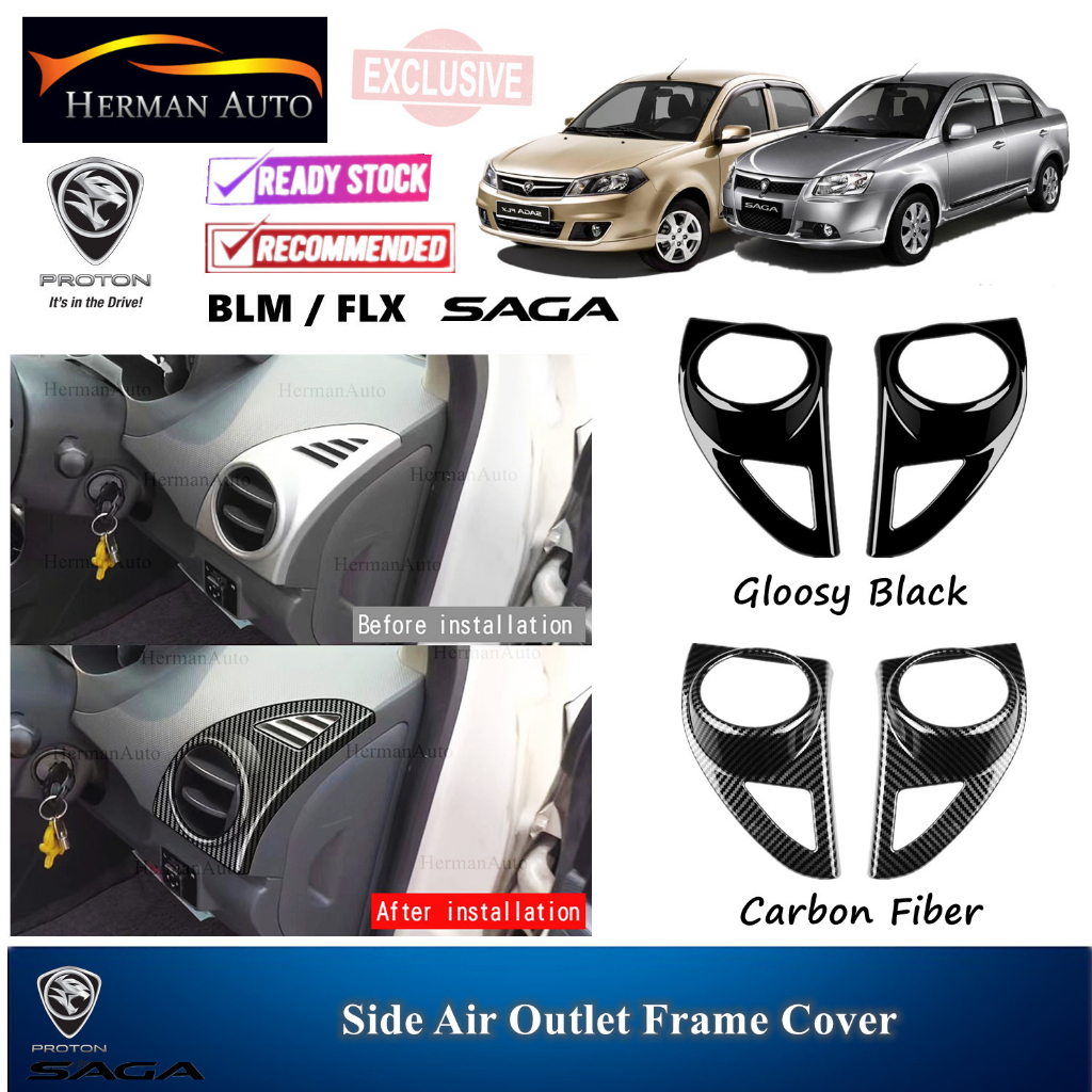 HermanAuto Proton Saga BLM FLX Car Side Air Outlet Frame Cover Garnish ...