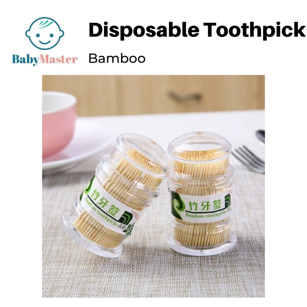 Disposable Toothpick Natural Bamboo Toothpick Fruit Double Sharp Tooth ...