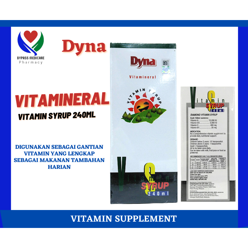 Dyna Vitamineral Vitamin Syrup 240ml | Shopee Malaysia