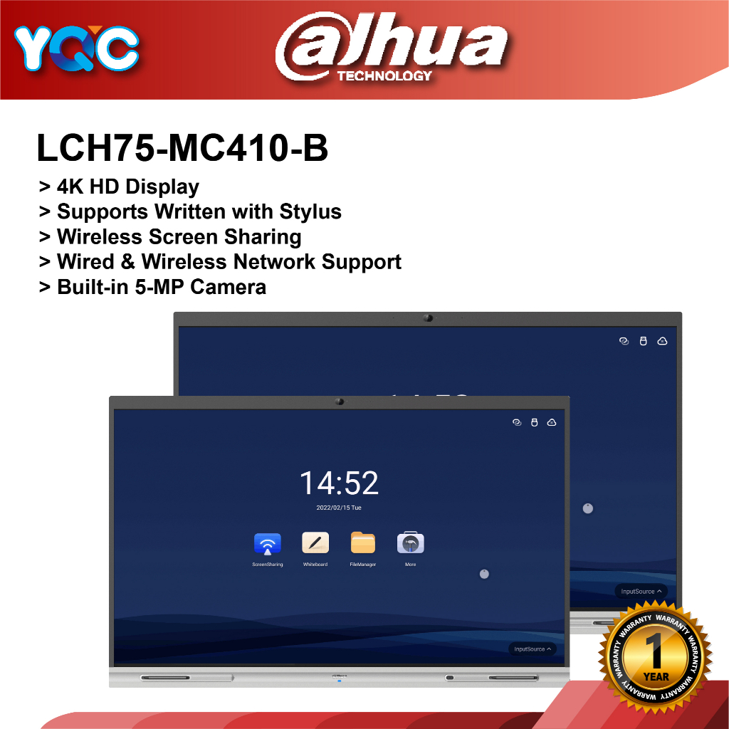 Dahua LCH65-MC410-B / LCH65-MC410-B 4K HD Smart Interactive Whiteboard ...