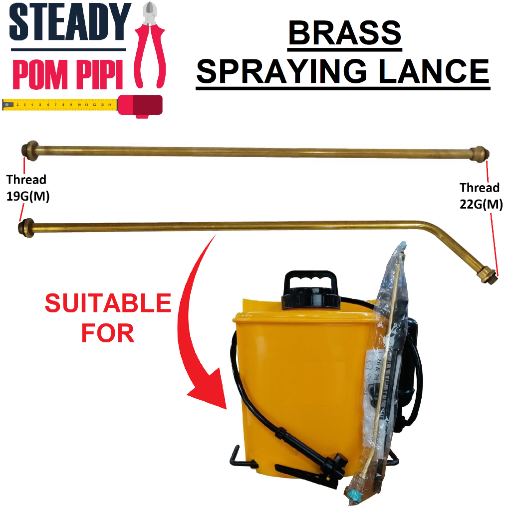 KNAPSACK SPRAYER BRASS SPRAYING LANCE / BATANG TEMBAGA PENYEMBUR TONG RACUN / BATANG PENYEMBUR ...