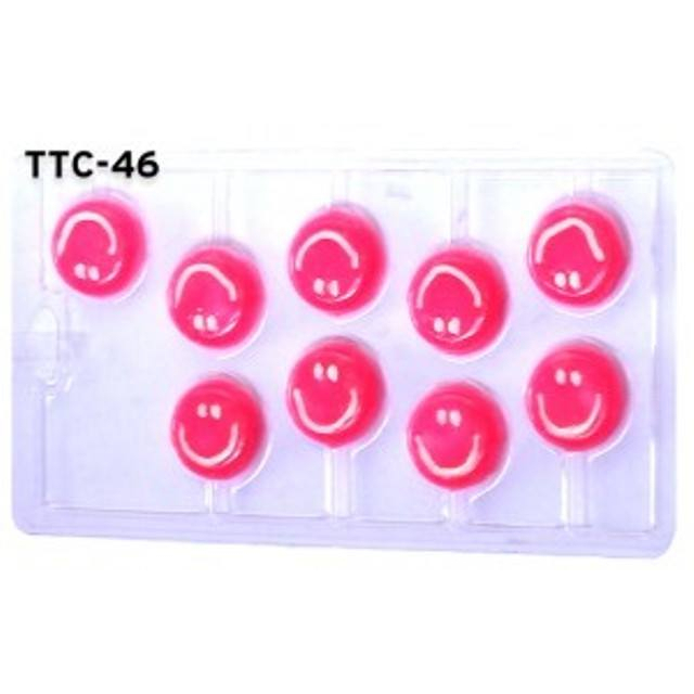 Smiley Lollipop Chocolate Plastic Mold Acuan Coklat plastik Bentuk ...