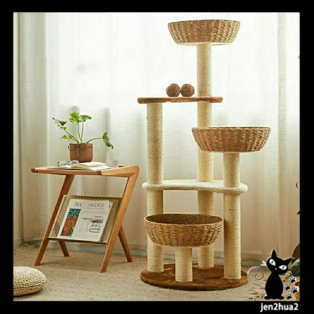 Cat climbing frame cat nest cat house sisal column cat climbing shelf ...