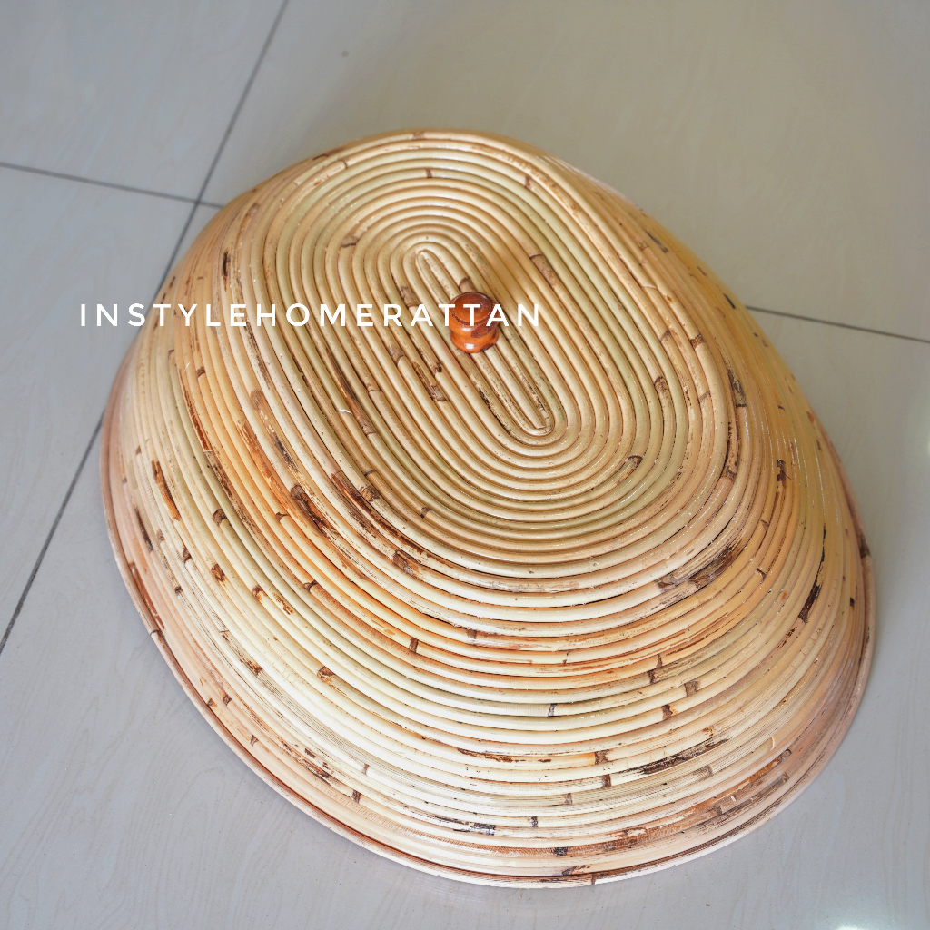 Tudung Saji Rotan Tebal Spiral Food Cover Rattan Nordic | Shopee Malaysia